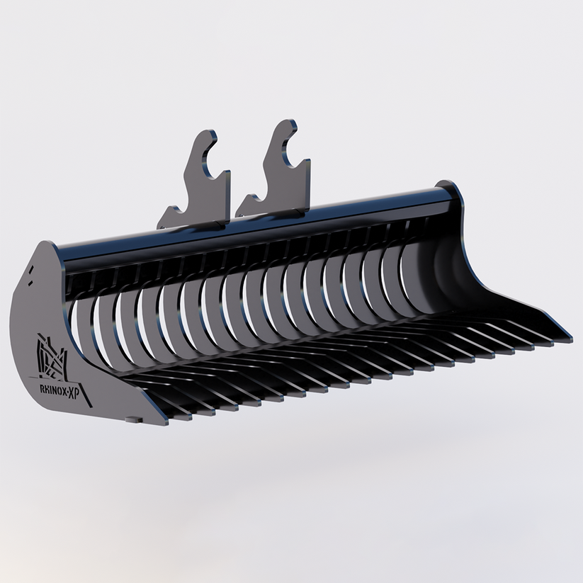 Kubota U35-4 Quick Attach Rake Riddle Bucket 48" / 1200mm – Rhinox Group US